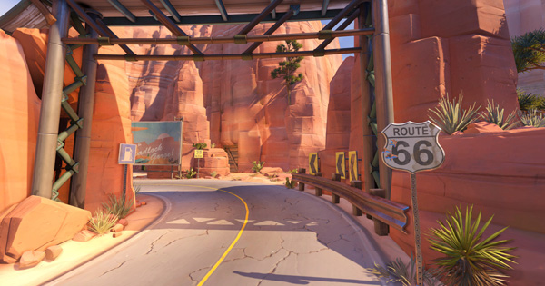 Soi cận cảnh bản đồ mới Route 66 trong Overwatch